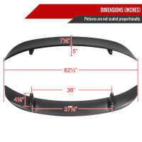 Spec-D Tuning SPL-CHG11JM-RS-SPECD Black ABS R/T Daytona OE-Style Rear ...