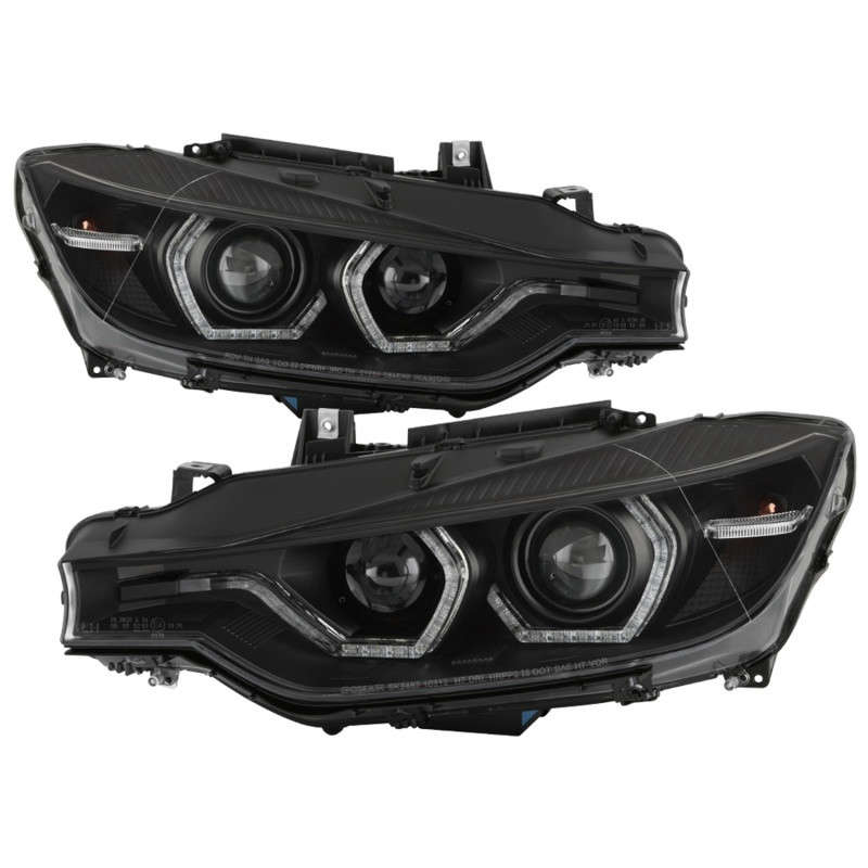 Spyder 5086754-SPDR Signature Series Projector Headlights (Black) | 12-14 BMW 3-Series (F30) | 4 ...