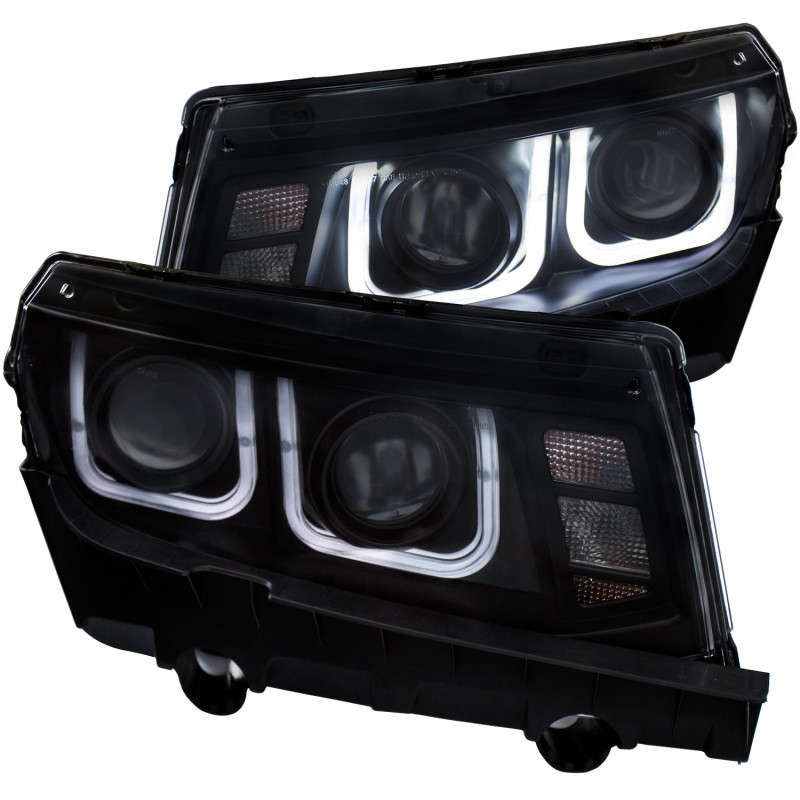 Anzo 121508-ANZO Projector Headlights w/U-Bar | Clear/Black | 14-15 ...