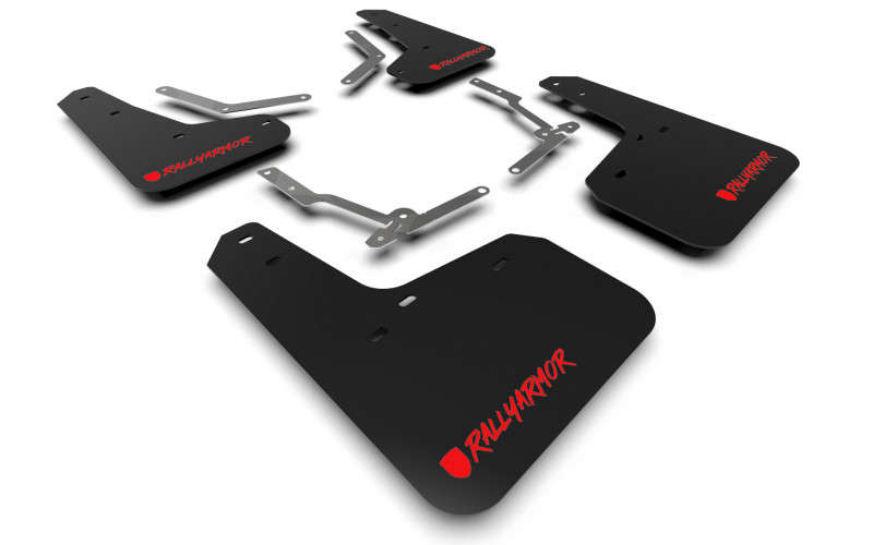 Rally Armor MF27-UR-BLK/RD-X-RAL UR Black Mud Flap/Altered Font Red ...