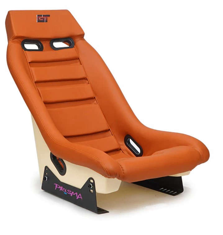 NRG PRI-100BR-STARDUST-NRG GT Retro Bucket Seat | Single | Brown PVC ...