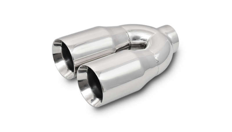 Vibrant Performance 1339-VP Beveled Polished Dual Outlet Weld-On ...