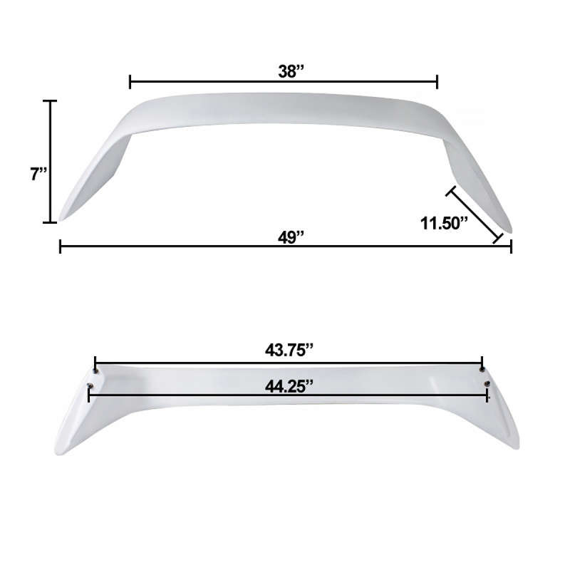 Spec-D Tuning SPL-INT94-TR-SPECD Fiber Glass TR Style Rear Spoiler Wing ...