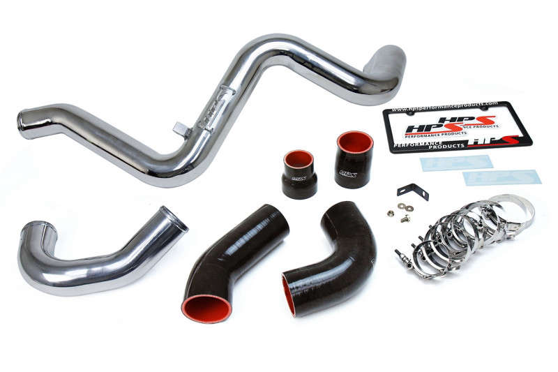 HPS Performance 17-104P-HPS Polished Intercooler Pipe Complete Kit Hot and Cold Side | 2.5" Pipe ...