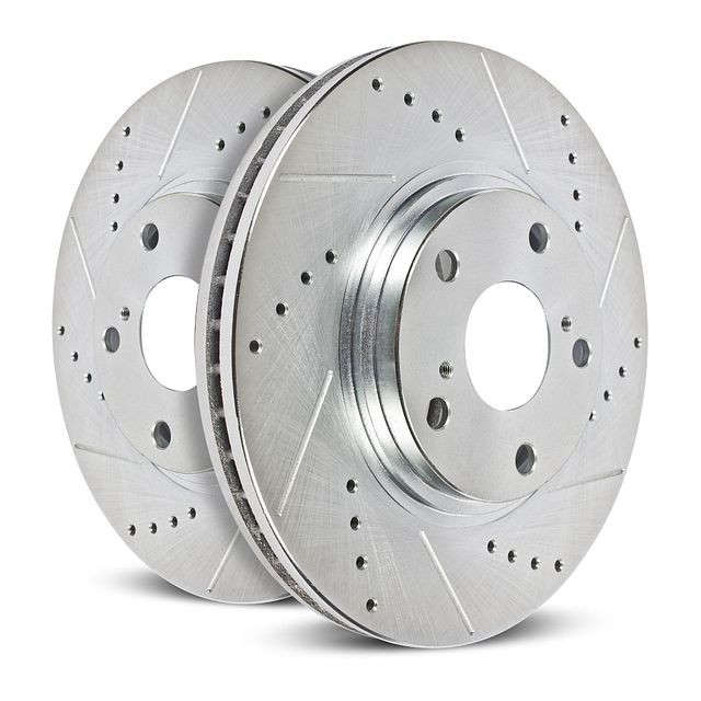 PowerStop JBR1918XPR-PS Evolution Drilled, Slotted & Zinc Plated Rotors ...
