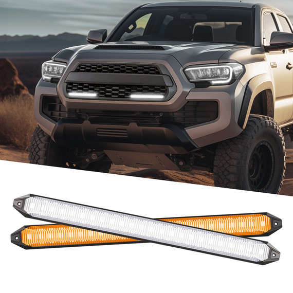 XKGlow XK041029-14 Universal Switchback LED Grill Light Bar | Animated ...