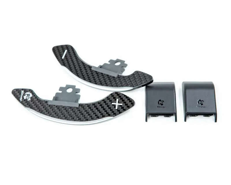 3D Design 6101-00342-3DD Carbon Fiber Silver Shift Paddle Set | Fitment ...