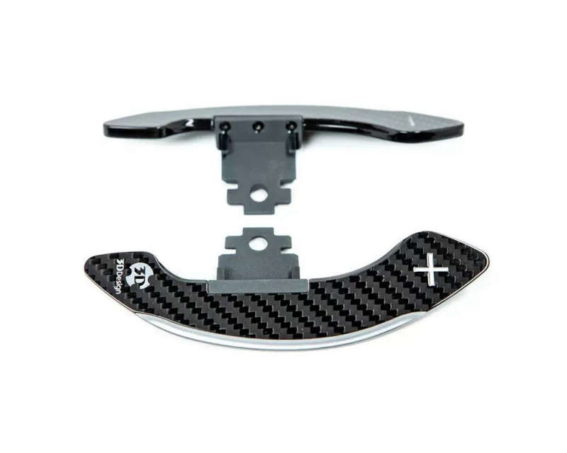 3D Design 6101-00342-3DD Carbon Fiber Silver Shift Paddle Set | Fitment ...