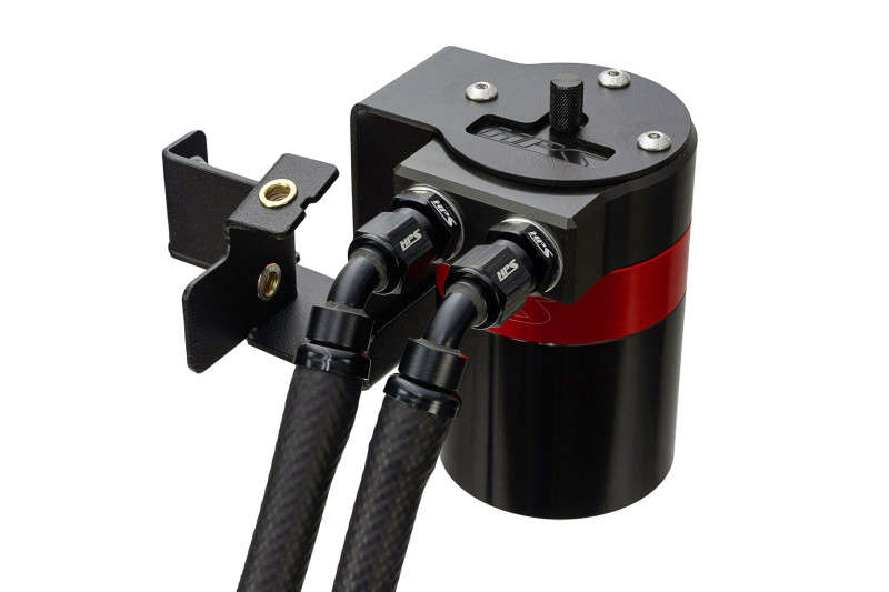 HPS Performance 860-012-HPS Aluminum Oil Catch Can Kit | Red | Fitment ...