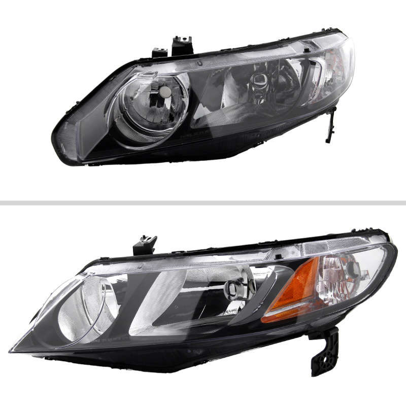 Spec-D Tuning 2LH-CV064JM-RS-SPECD Crystal Headlights | Matte Black ...