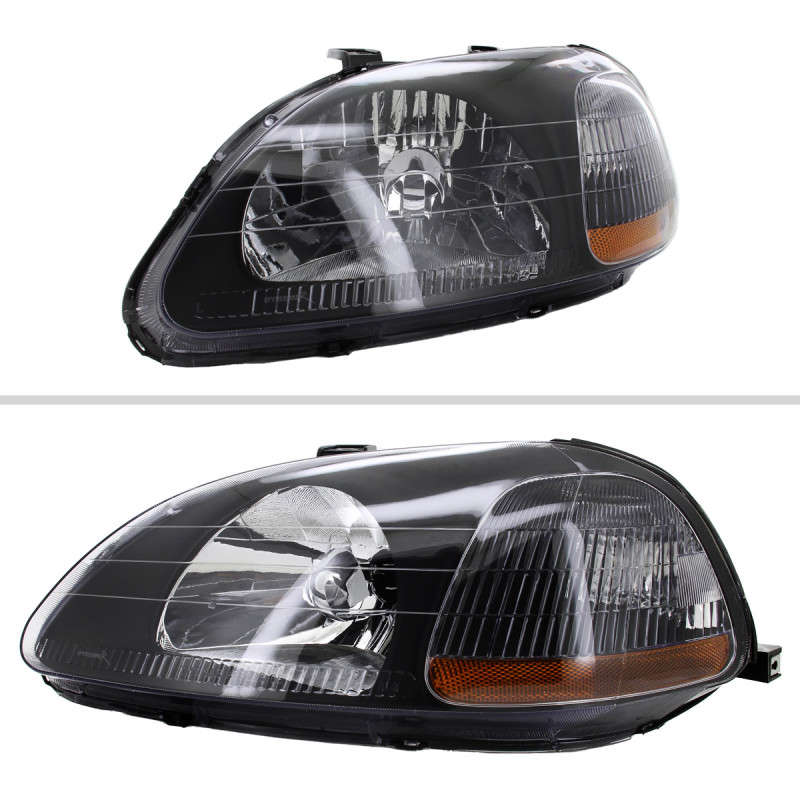 Spec-D Tuning 2LH-CV96JM-RS-SPECD Factory Style Crystal Headlights | Matte Black Housing/Clear ...