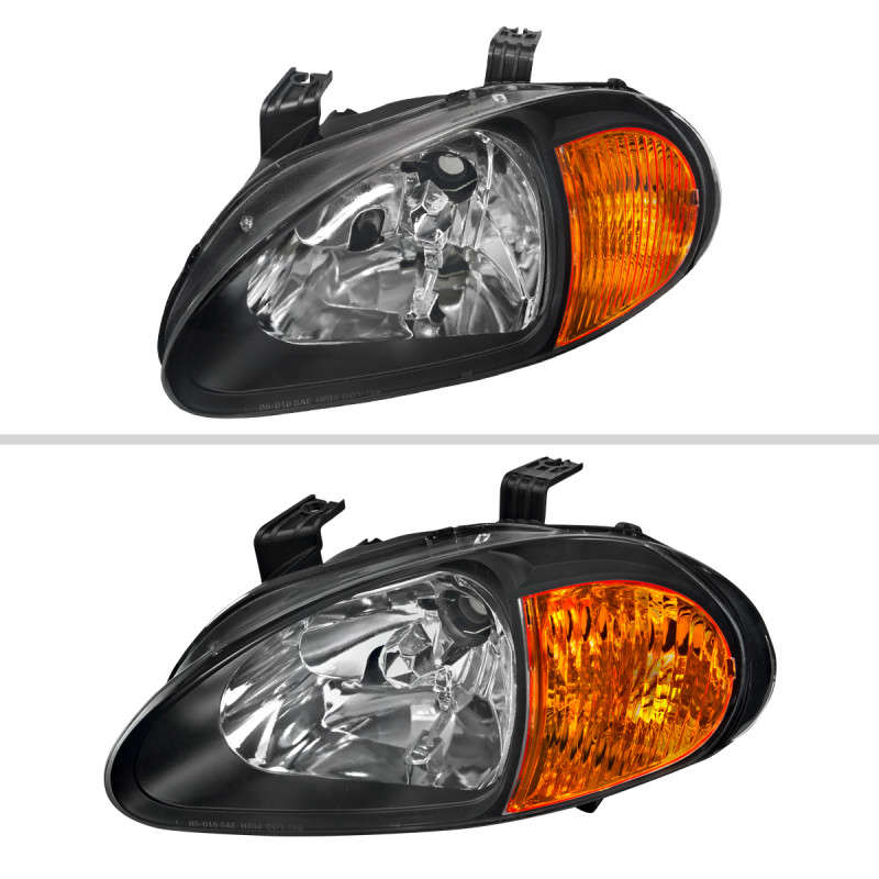 Spec-D Tuning 2LH-DEL93JM-EU-SPECD Crystal Headlights w/ Amber ...