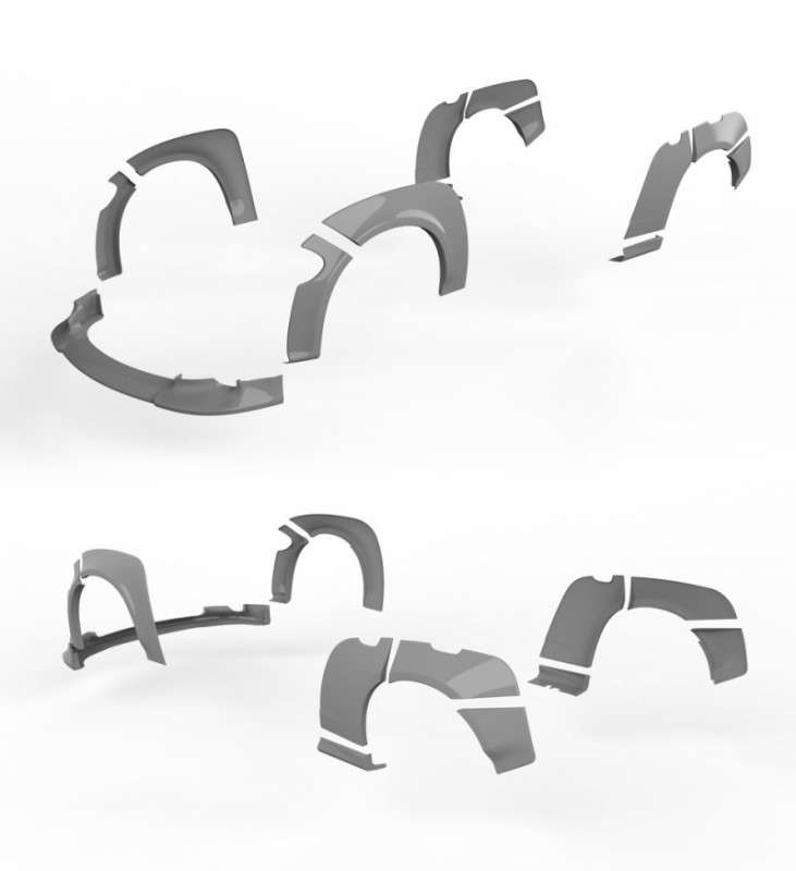 Clinched CF-WB-CHAR Widebody Kit | Fitment Industries