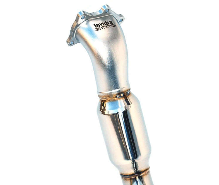 Invidia INV-HS08SW1DPC Down Pipe w/ High Flow Cat | 76mm Pipe Diameter ...
