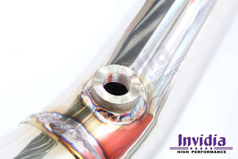 Invidia INV-HS15SWMDOCB J-Pipe w/ Bottom High Flow Cat Down Pipe | 76mm ...