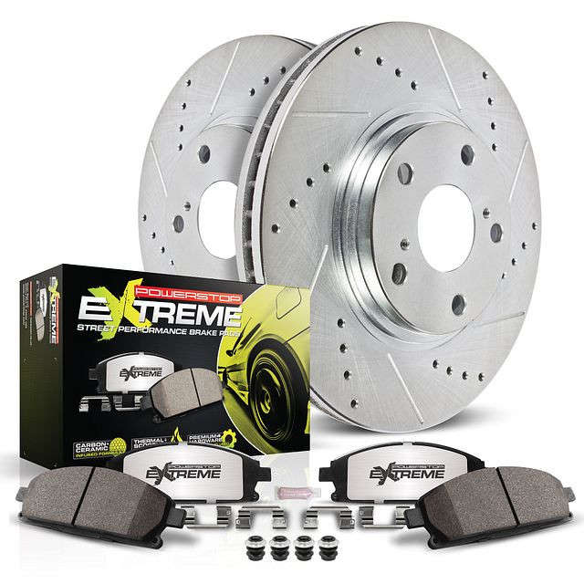 PowerStop K3146-26-PS Z26 Street Warrior Rear Brake Kit For 5 Lug ...
