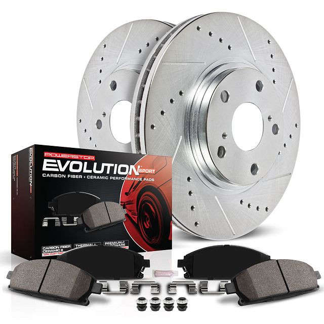 PowerStop K6535-PS Z23 Evolution Rear Sport Brake Kit | 5 Lug Models | J55 Brake Package ...