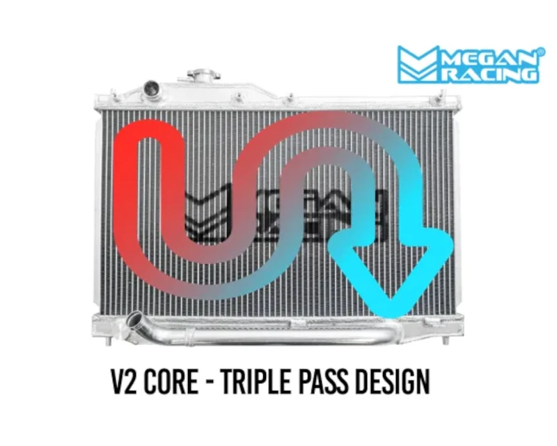 Megan Racing MR-RT-S2K-V2 V2 Triple Pass Radiator | Fitment Industries