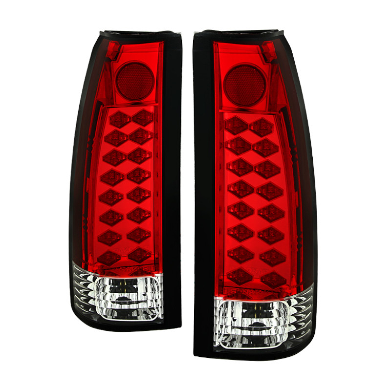 Spyder 5001375-SPDR LED Tail Lights (Red Clear) | Custom Offsets