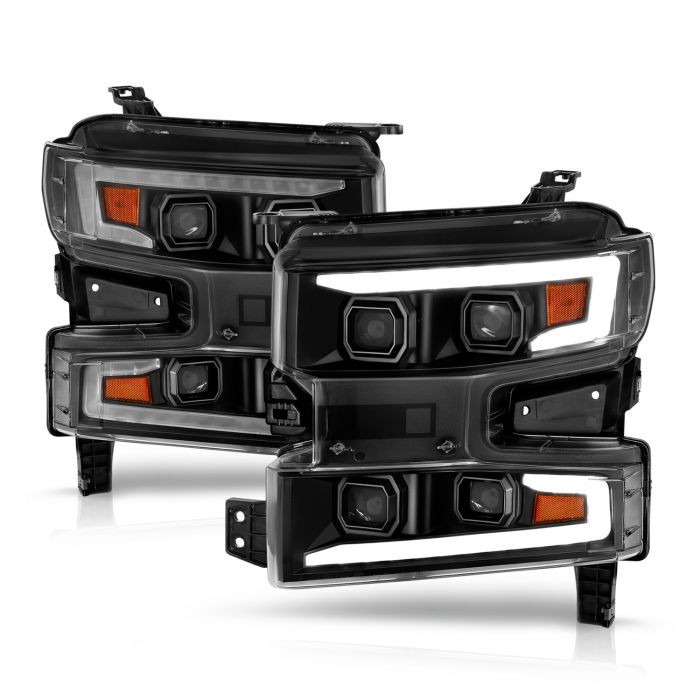 Anzo 111566-R-ANZO LED Projector Headlights w/Light Bar Style ...
