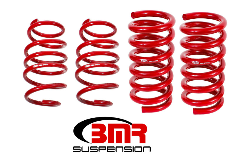 BMR Suspension SP083R-BMR Red Lowering Springs | Set of 4 | Handling ...