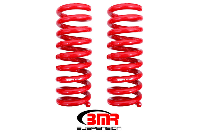 BMR Suspension SP112R-BMR Red Lowering Springs | Rear | 1.25 Inch Drop | Performance Version ...