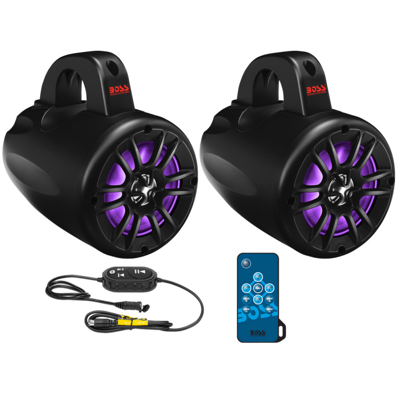 Boss Audio B40RGB-BOSS Systems 4" Amplified Bluetooth RGB Roll Cage ...