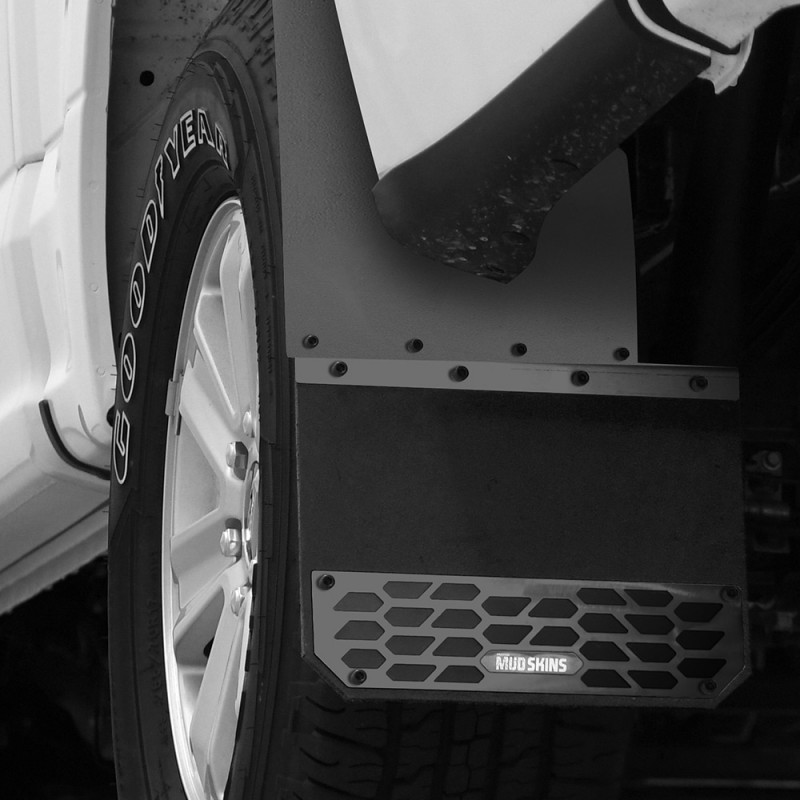 Putco 78507-PUT Solid Black Mud Skins | Front Pair | w/6 Lug Wheels ...