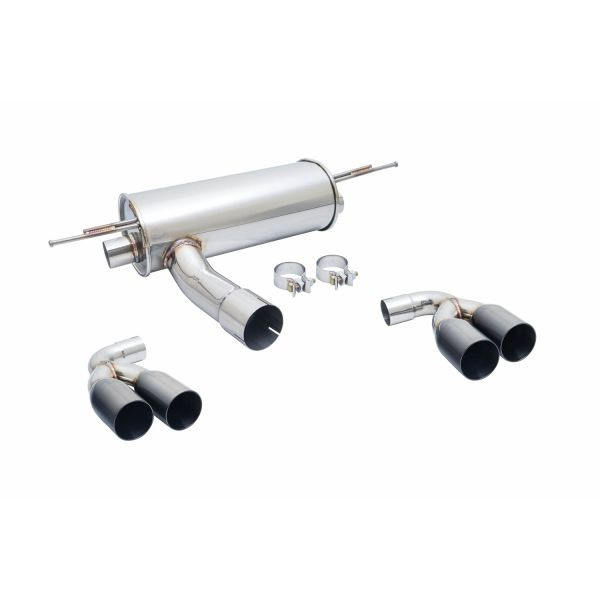 Megan Racing MR-ABE-BF87-BC Supremo Exhaust System | Black Chrome Roll ...