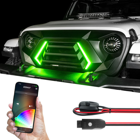XKGlow XK-GRILL-JL1 XKchrome LED Grill Kit with DRL Sequential Turn ...