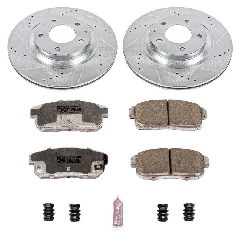 PowerStop K3146-26-PS Z26 Street Warrior Rear Brake Kit For 5 Lug ...