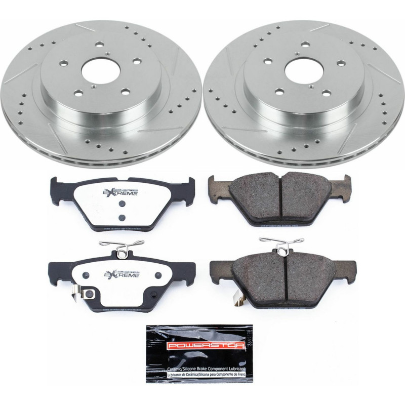 PowerStop K7039-26-PS Z26 Street Warrior Rear Brake Kit For 5 Lug ...