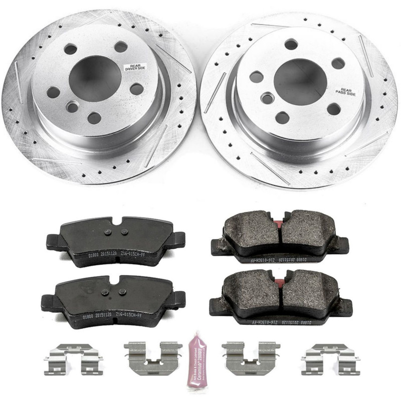 PowerStop K7750-PS Z23 Evolution Rear Sport Brake Kit For 5 Lug Models ...