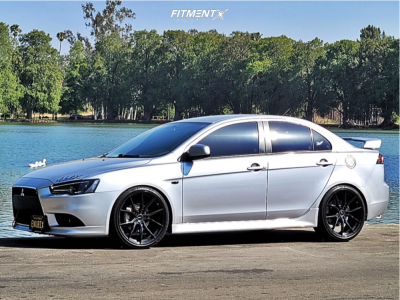 2014 Mitsubishi Lancer with 20x8.5 40 Advanti Racing Hybris and 235 ...