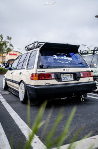 1989 Honda Civic Wagovan with 16x8 Diamond Racing Smoothie and Federal ...