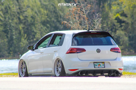 2017 Volkswagen GTI S with 18x9 Enkei Rpf1 and Michelin 225x40 on Air ...