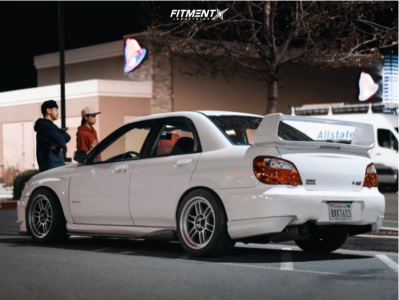 2005 Subaru Impreza WRX STI with 17x9.5 Enkei Rpf1 and Firestone 225x50 on Coilovers | 2128451 ...