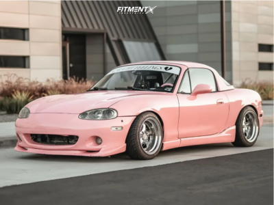 1999 Mazda Miata Base with 15x8 Work Vskf and Federal 195x40 on ...