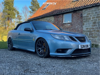2008 Saab 9-3 with 18x8.5 43 Konig Ampliform and 225/40R18 Michelin ...