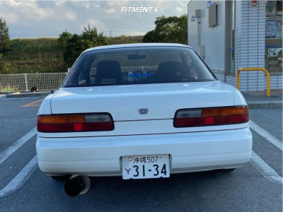 1988 Nissan Silvia S13 K with 15x7 LongChamp XR4 and Falken 195x50 on ...