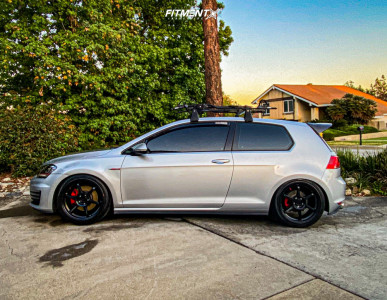 2016 Volkswagen GTI S with 18x8.5 Motegi Mr145 and Hankook 235x40 on ...