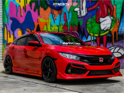2017 Honda Civic Si with 18x9.5 Enkei Ts-5 and Vercelli 255x35 on ...