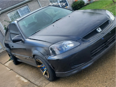 2000 Honda Civic EX with 15x8 Kudo Wheels Mystery and Nitto 205x50 on ...