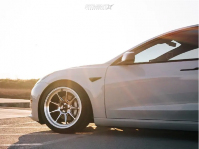 2021 Tesla 3 Long Range with 19x10 Konig Countergram and Kumho 275x35 ...