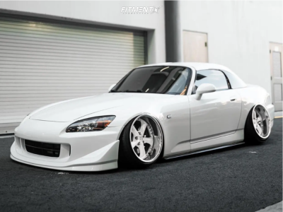 2005 Honda S2000 Base with 18x10.5 Work Vs Kf and Pirelli 225x35 on Air ...