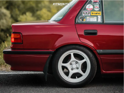 1991 Honda Civic Base with 15x7 Enkei Rp01 and Continental 195x50 on Coilovers | 2319432 ...