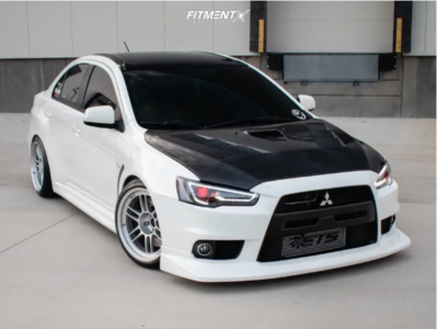2014 Mitsubishi Lancer Evolution GSR with 18x10.5 Enkei Rpf1 and ...