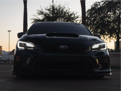 2021 Subaru WRX Base with 18x9.5 Kansei Roku and Delinte 215x40 on Air ...