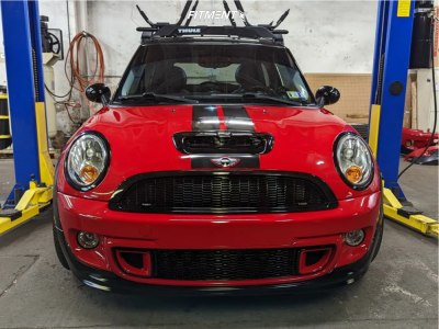 2010 Mini Cooper S with 17x7 Enkei Rpf1 and Michelin 215x45 on Lowering ...