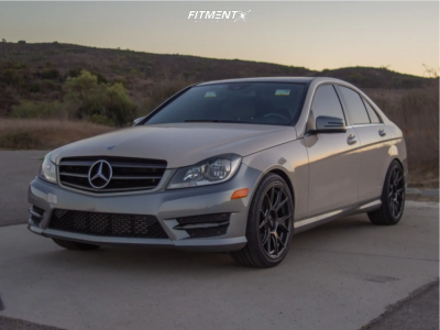 2014 Mercedes-Benz C250 Sport with 18x8.5 Konig Ampliform and Yokohama ...